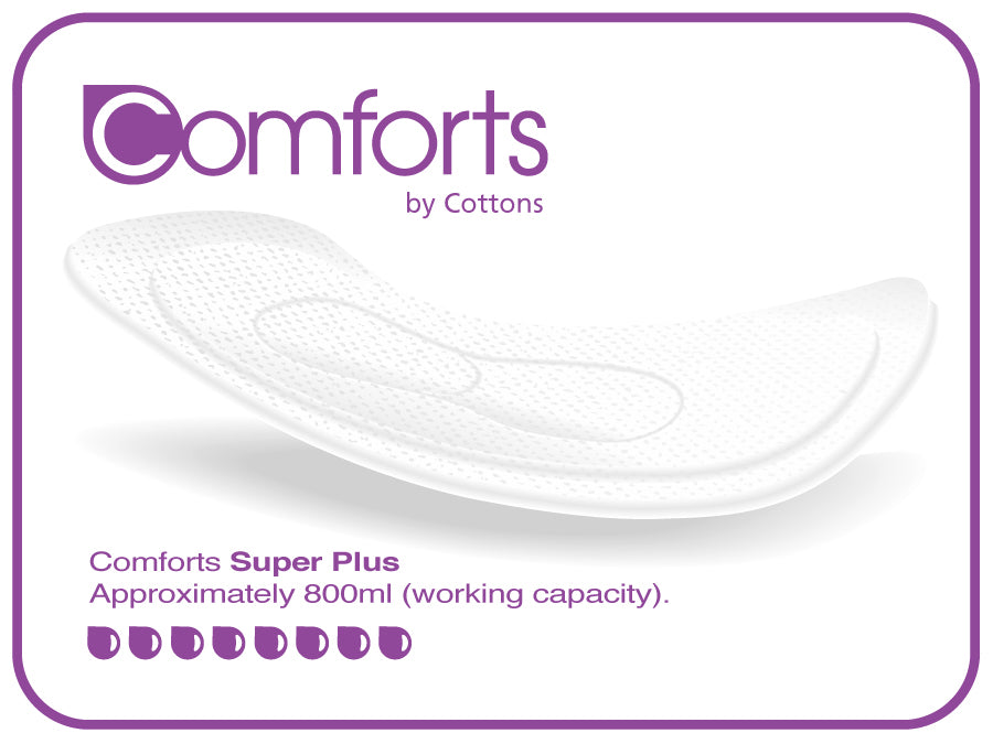 Cottons Shop | Comforts Super Plus Premium | Natural Incontinence Pads