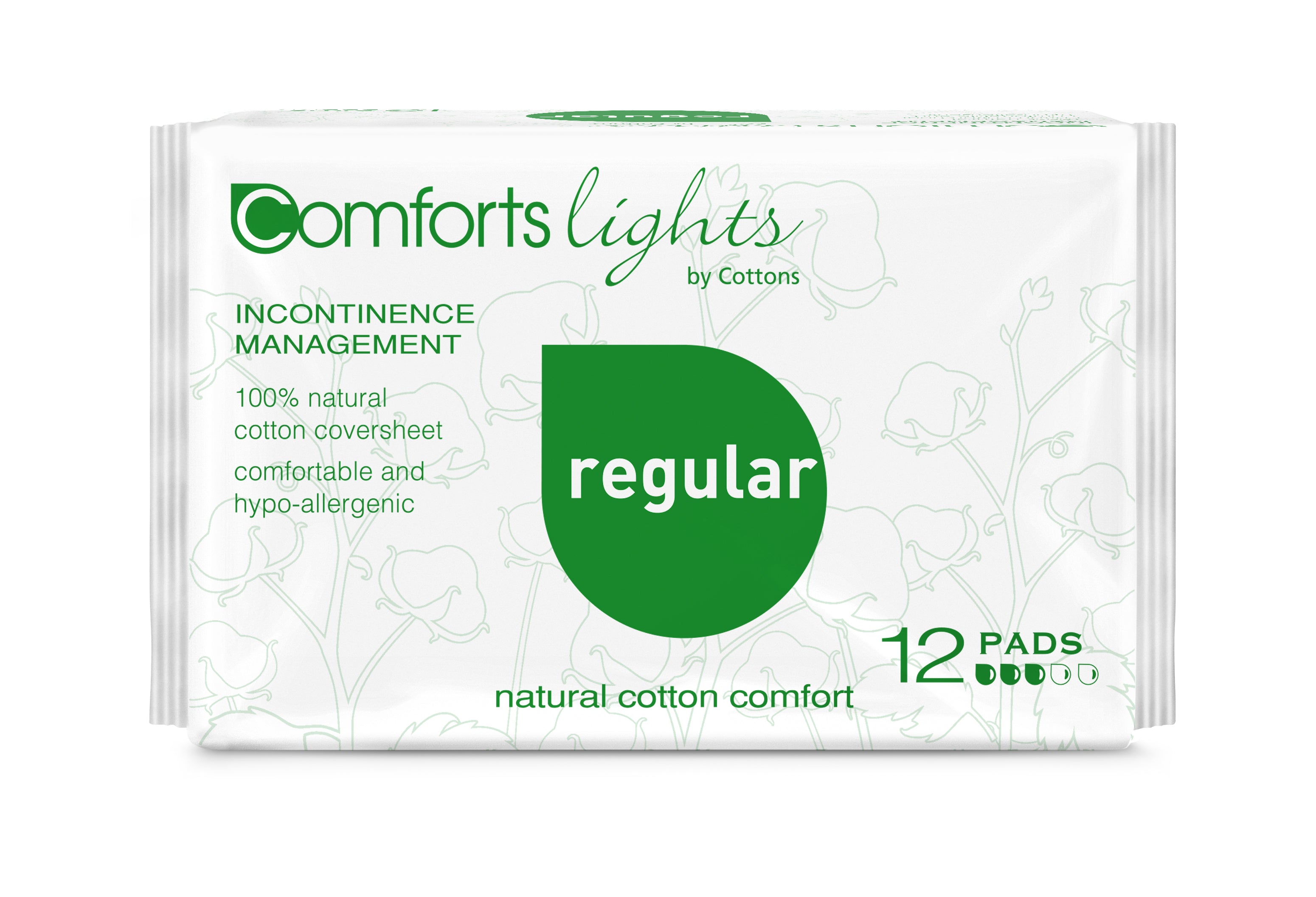 Cottons Shop | Comforts Lights Regular | Natural Incontinence Pads