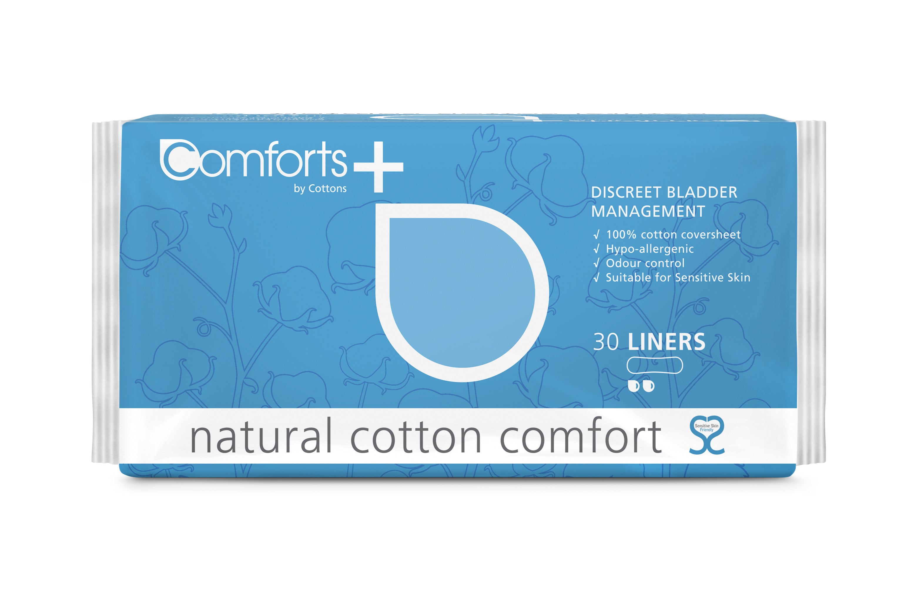 Cottons Shop | Comforts Premium Liners | Natural Incontinence Pads