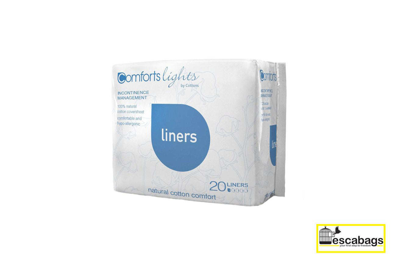 Cottons Shop | Comforts Lights Liners | Natural Incontinence Pads
